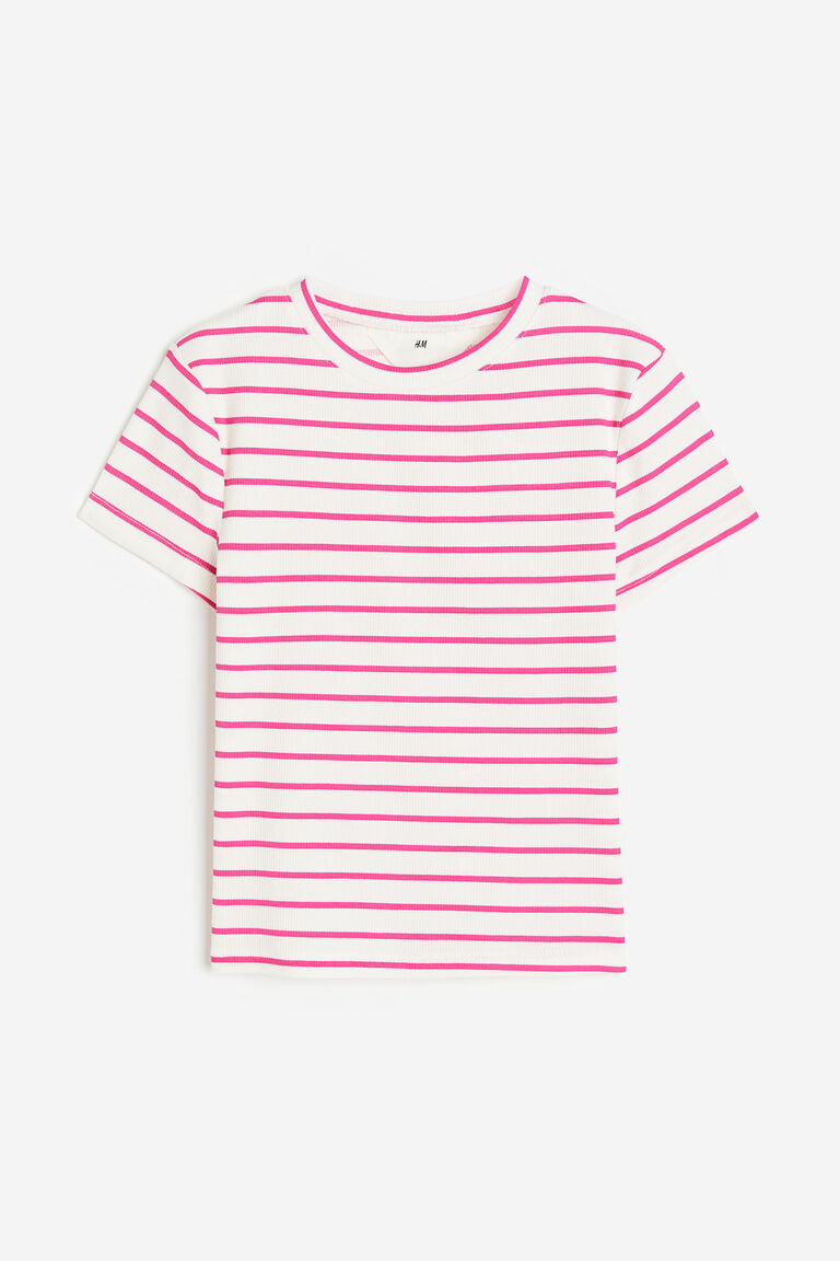 Ribbed cotton jersey top