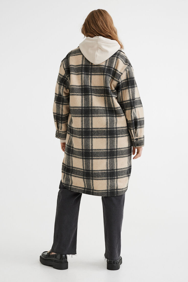 Oversized long shacket