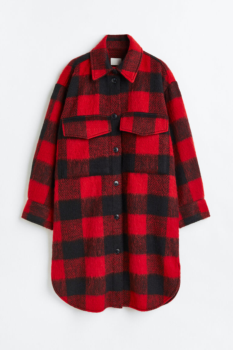 Oversized long shacket