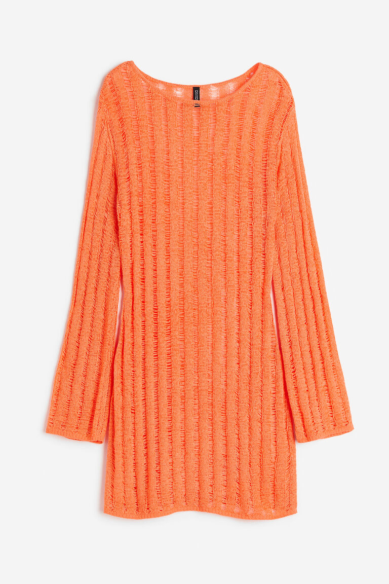 Textured-knit dress