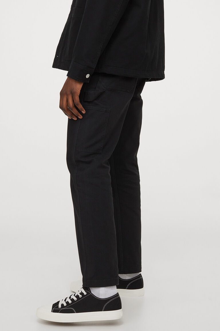 Hammer-loop twill trousers
