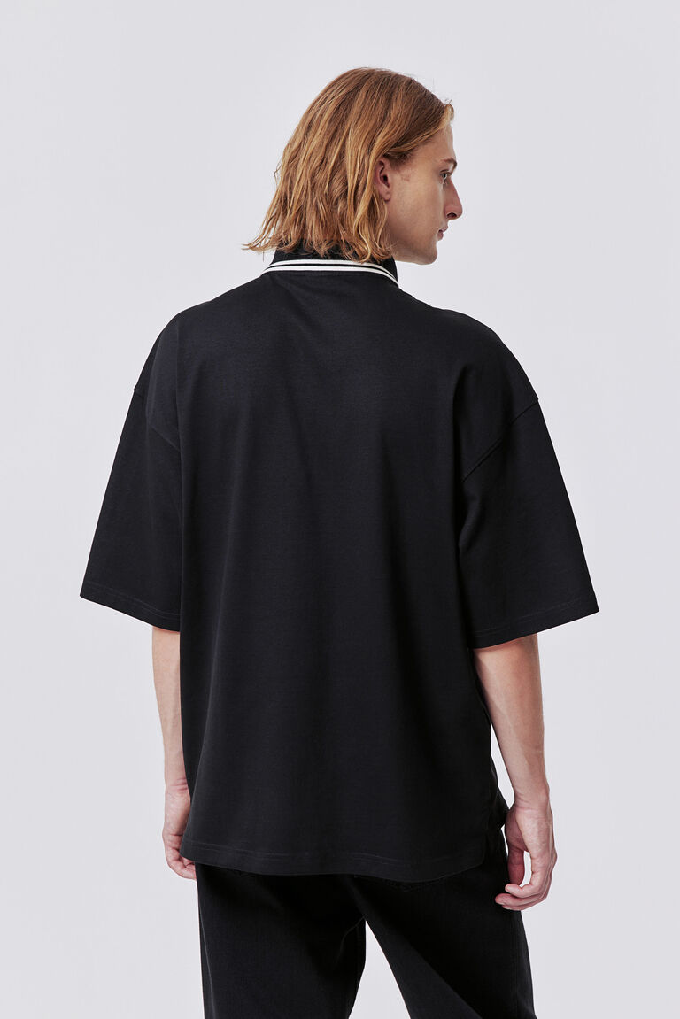Oversized Fit Motif-detail polo shirt