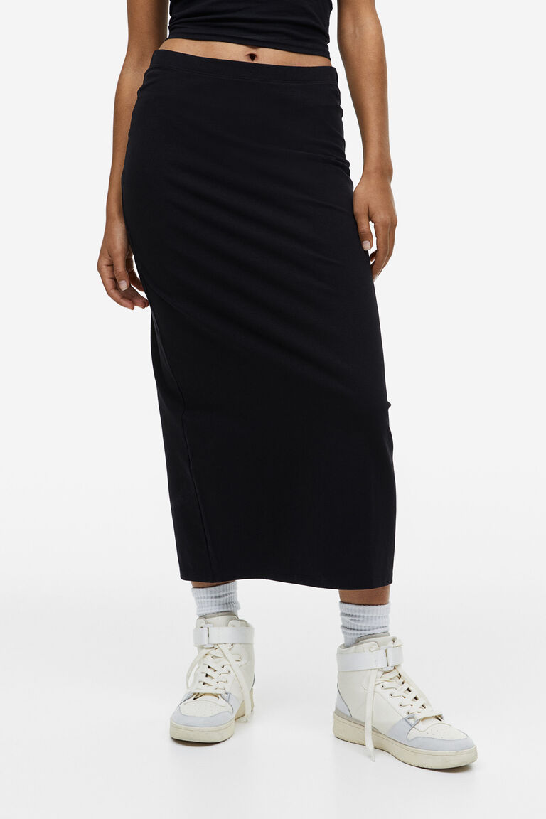 Jersey pencil skirt
