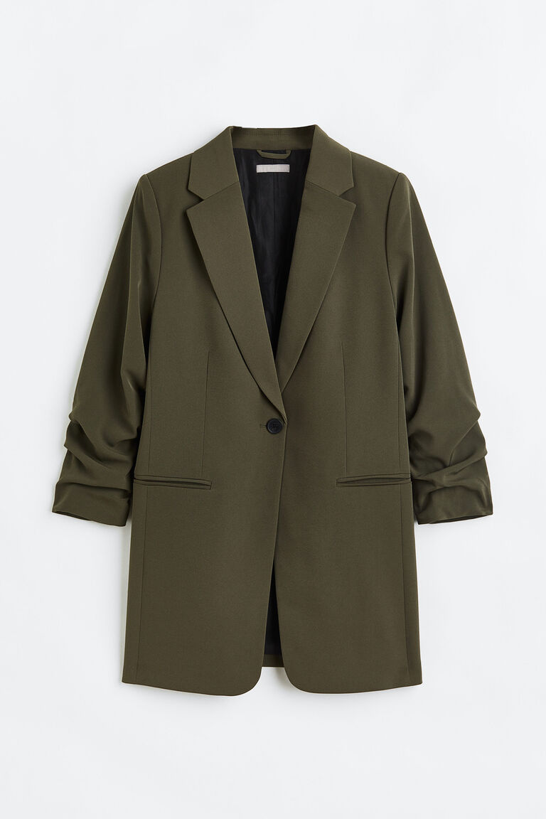 Gathered-sleeve jacket