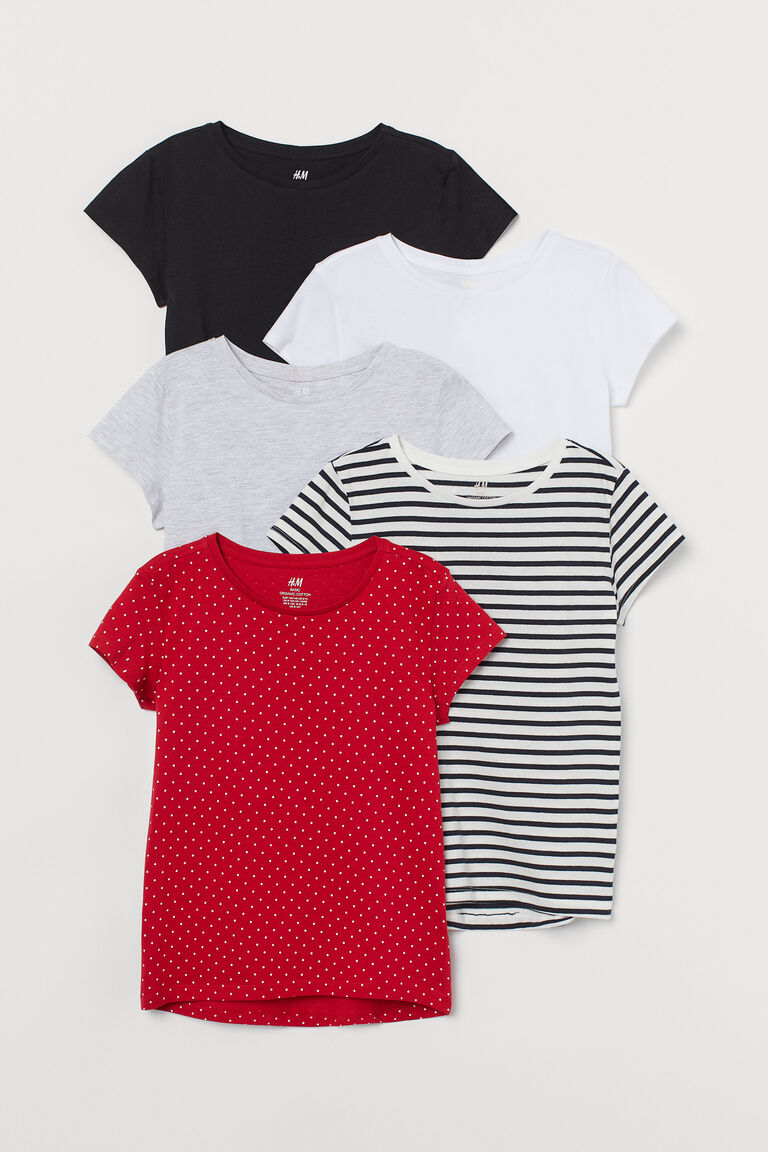 5-pack cotton T-shirts