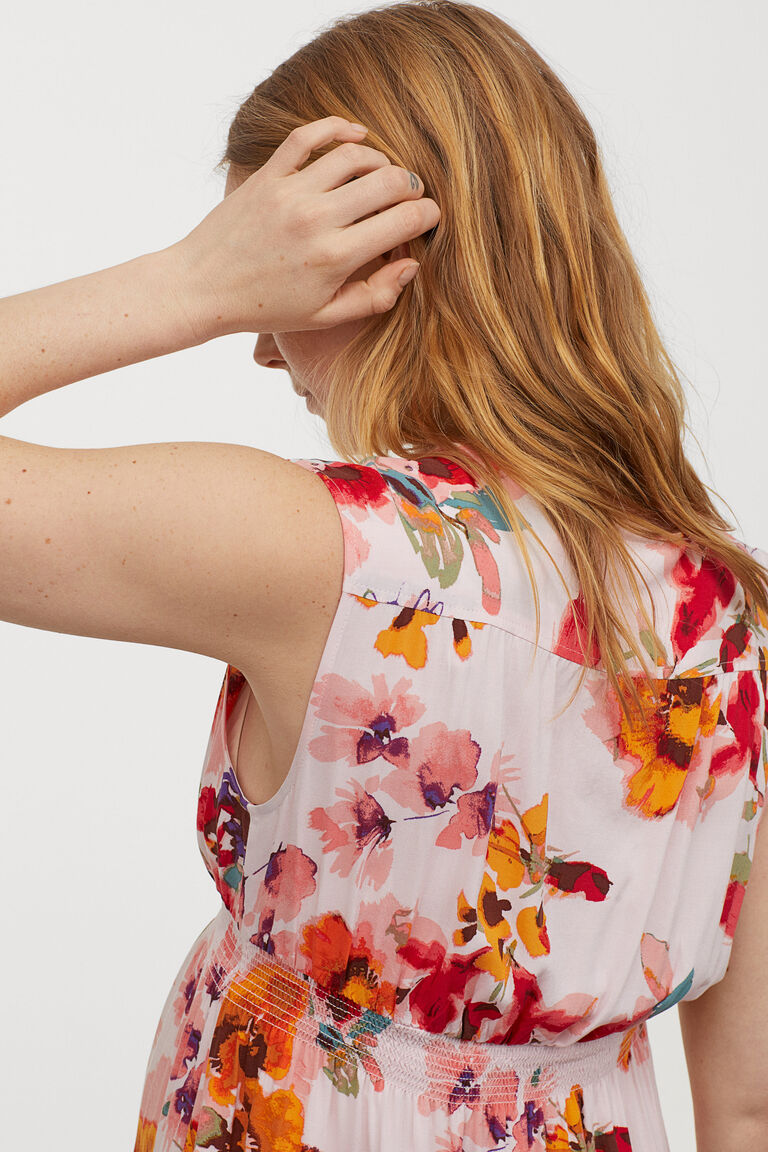 MAMA Smocking-detail dress