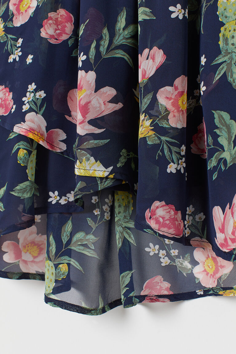 Patterned chiffon dress