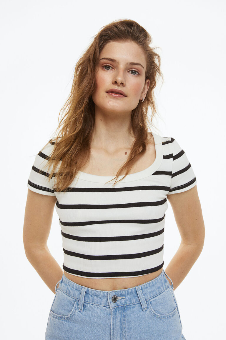Ribbed cropped top