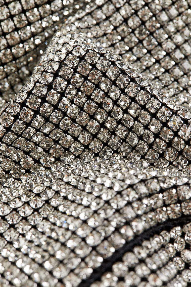 Rhinestone-embellished clutch