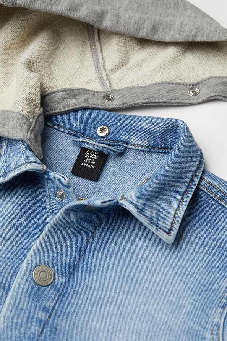 Hooded denim jacket