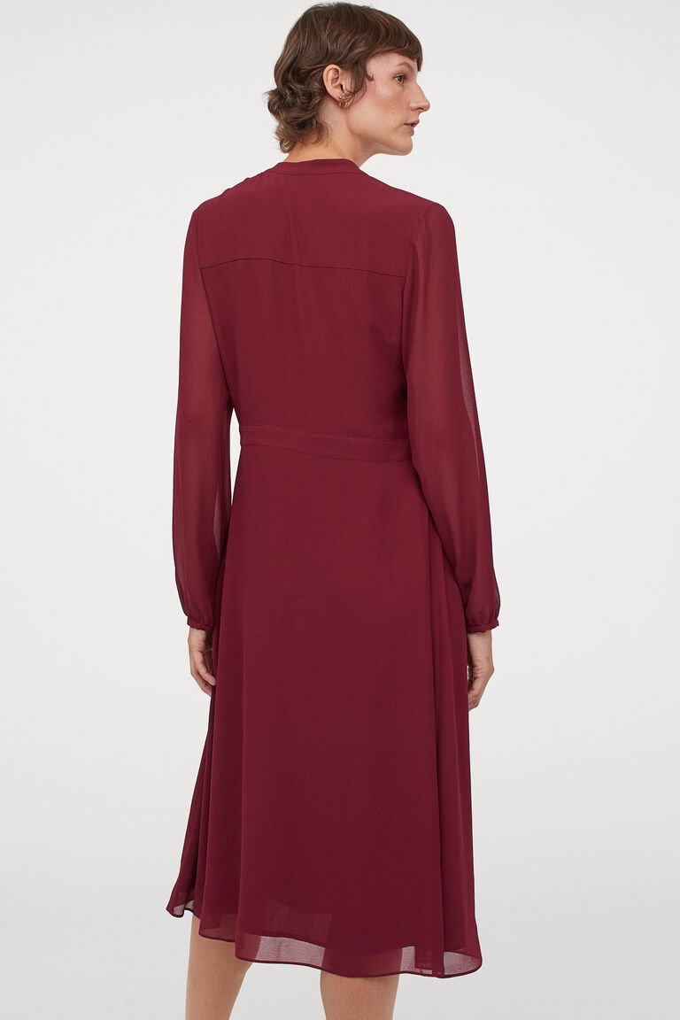 Pin-tuck-detail dress