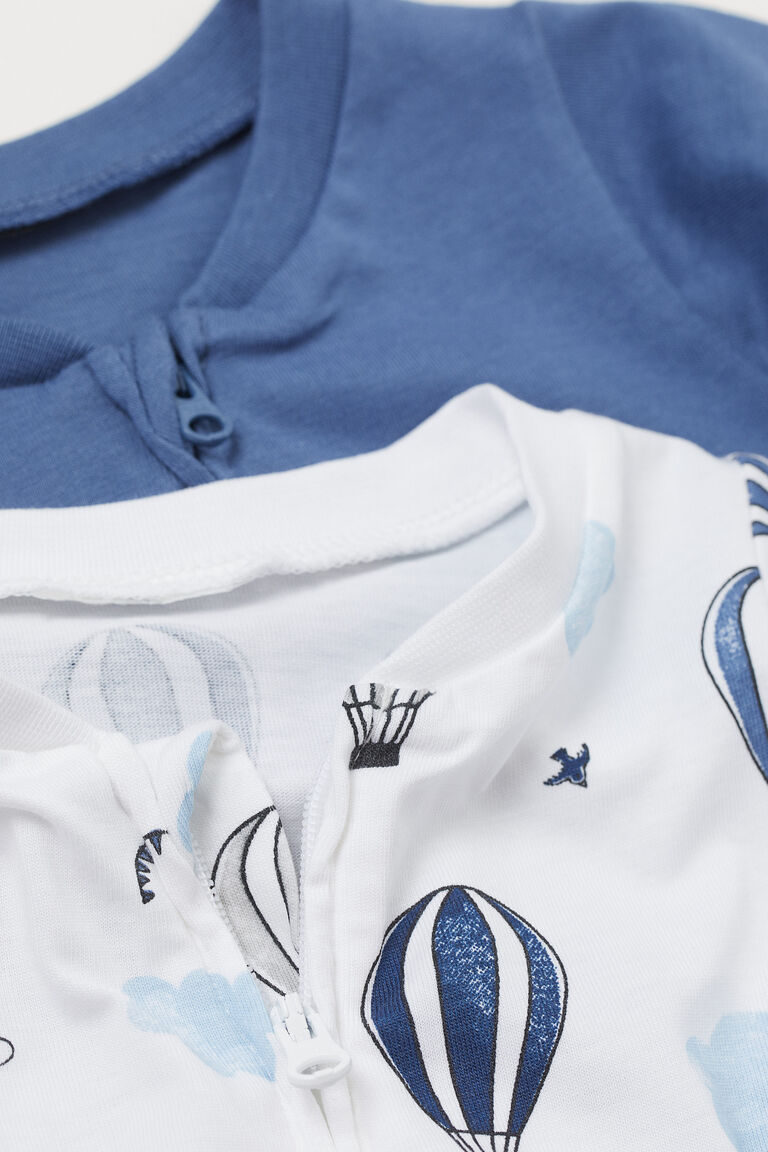 2-pack zip-up pyjamas