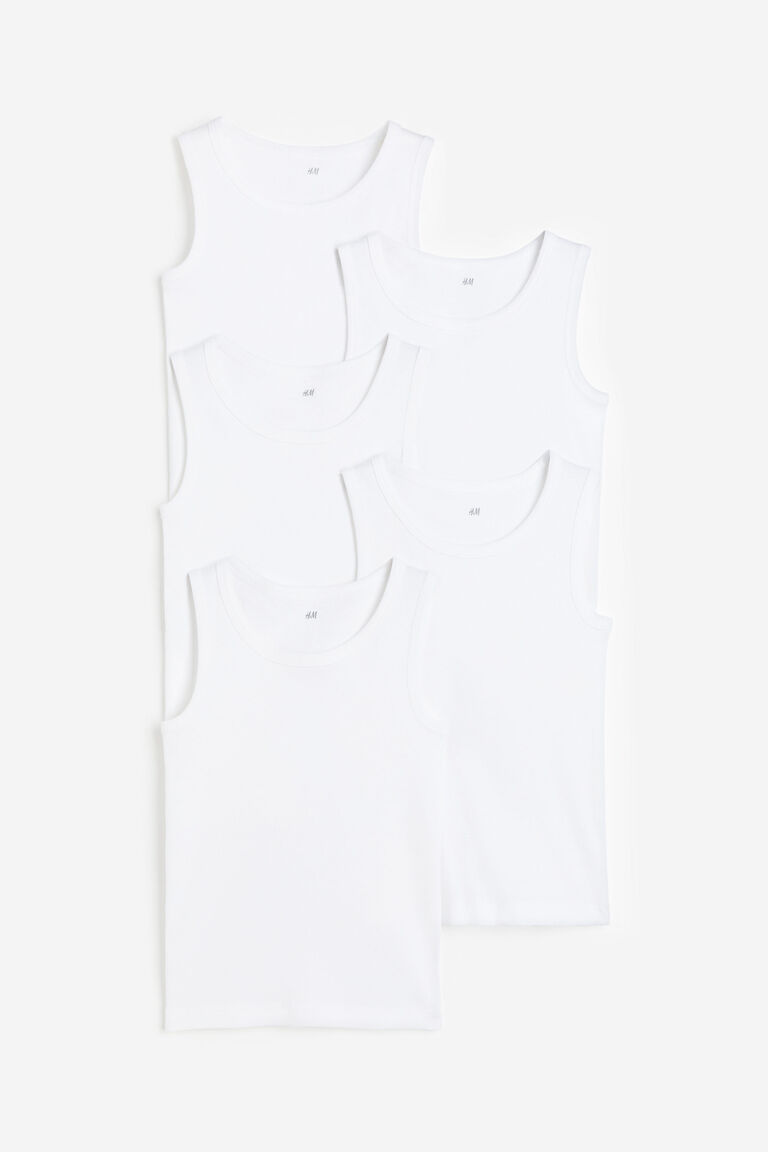 5-pack cotton vest tops