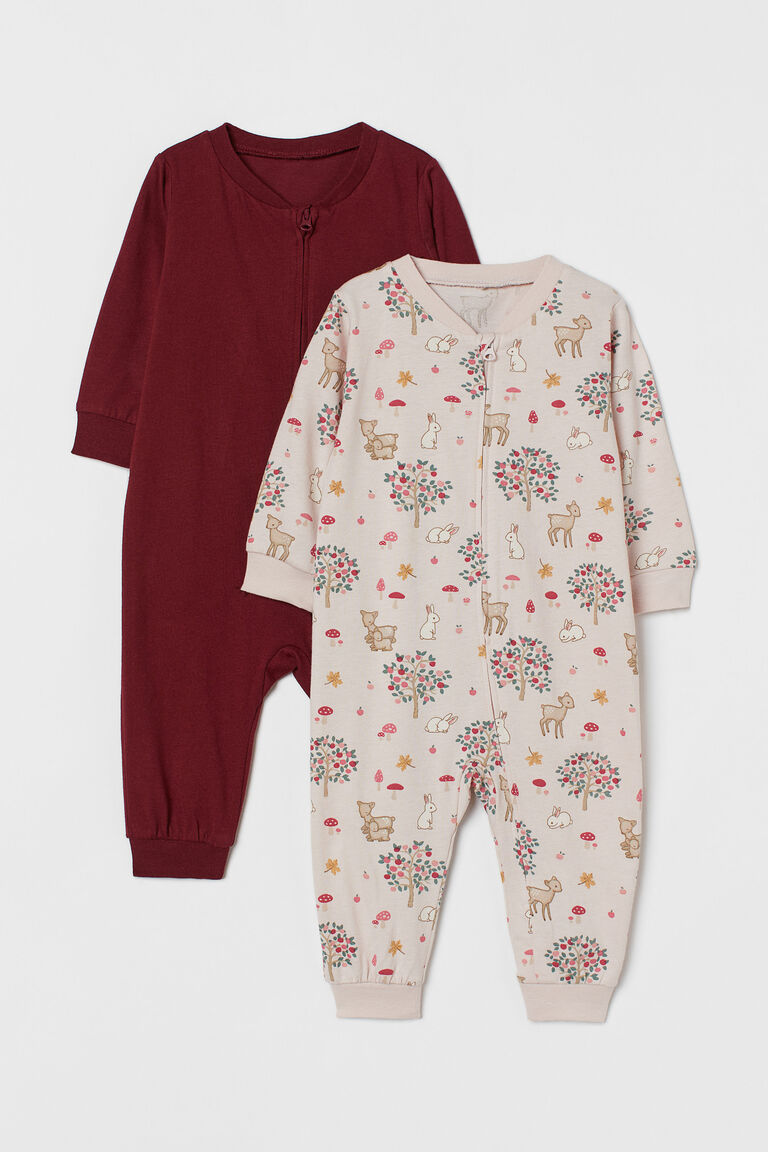 2-pack zip-up pyjamas