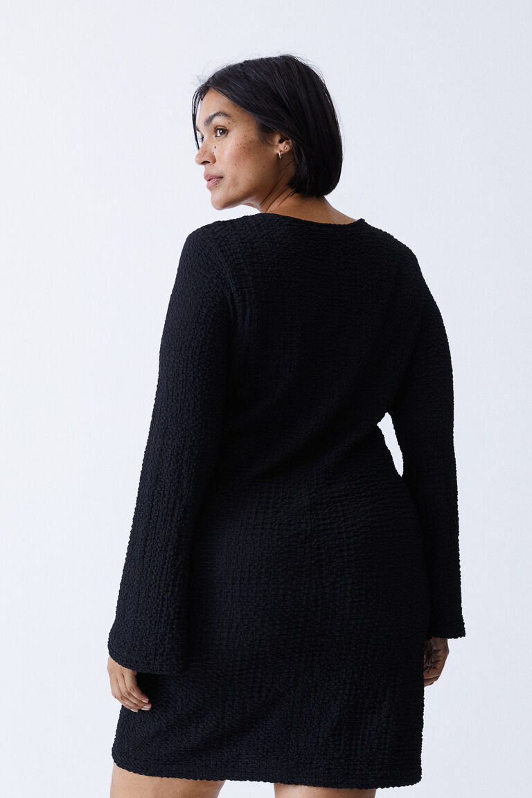 Textured jersey dress