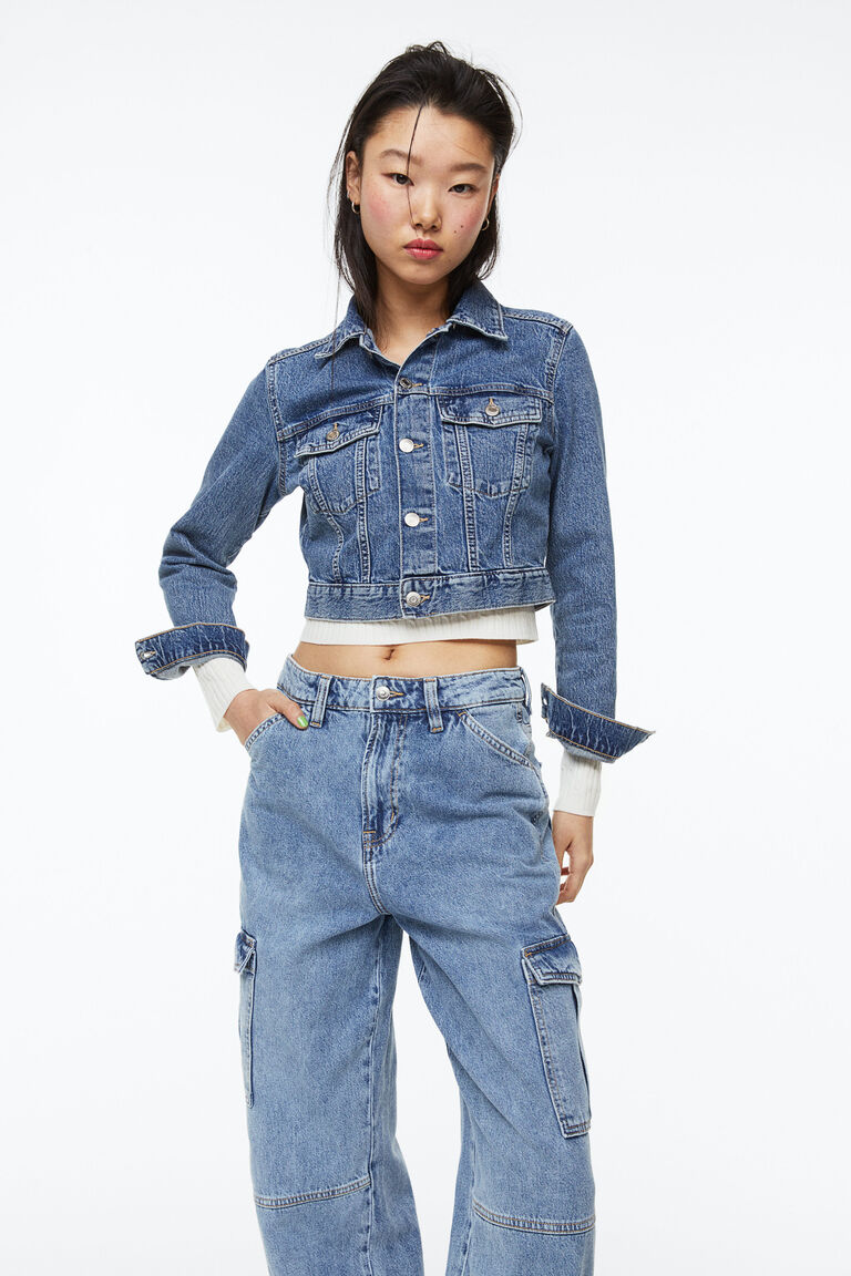 90s Baggy High Cargo Jeans