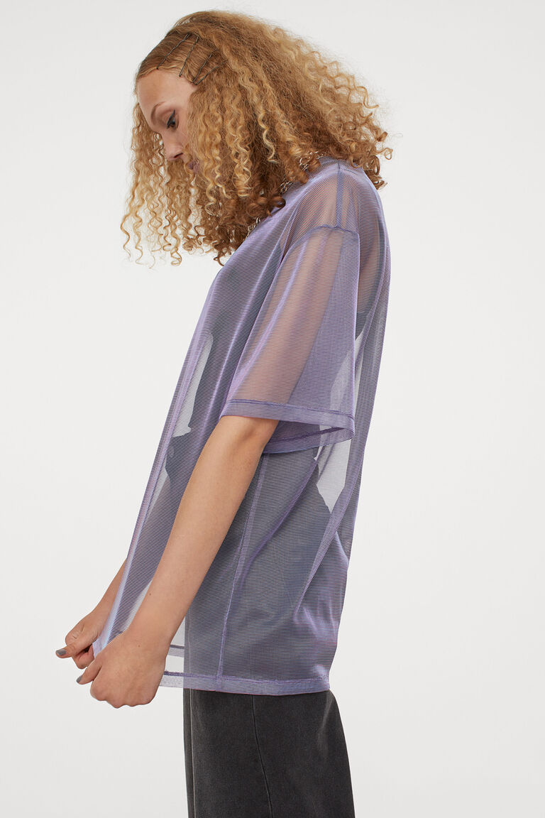 Oversized mesh T-shirt