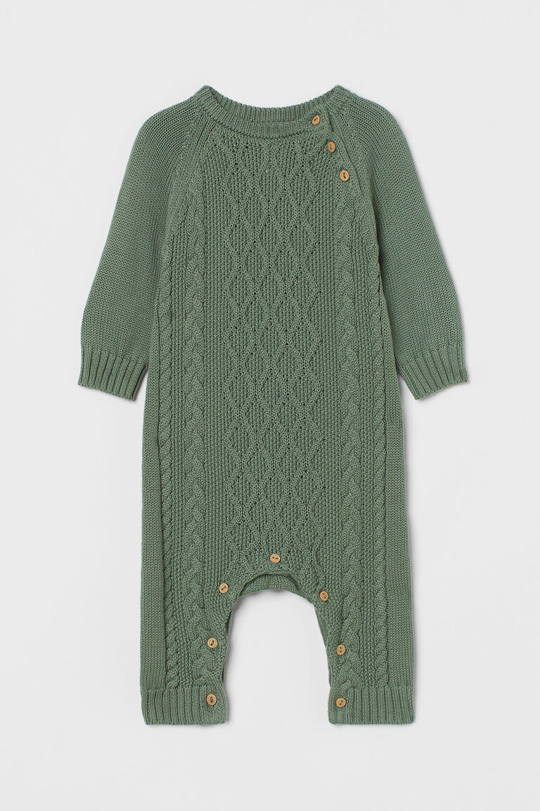 Knitted romper suit