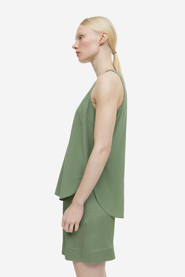 Silk crêpe top