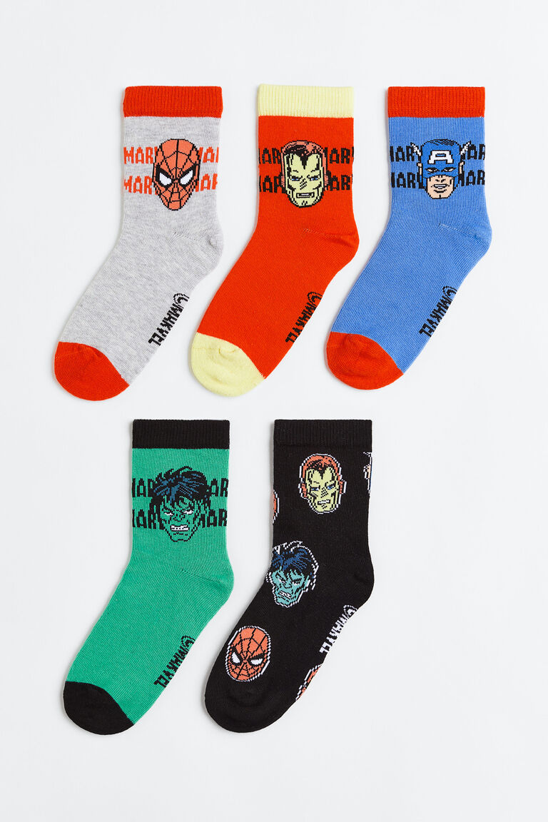 5-pack patterned socks