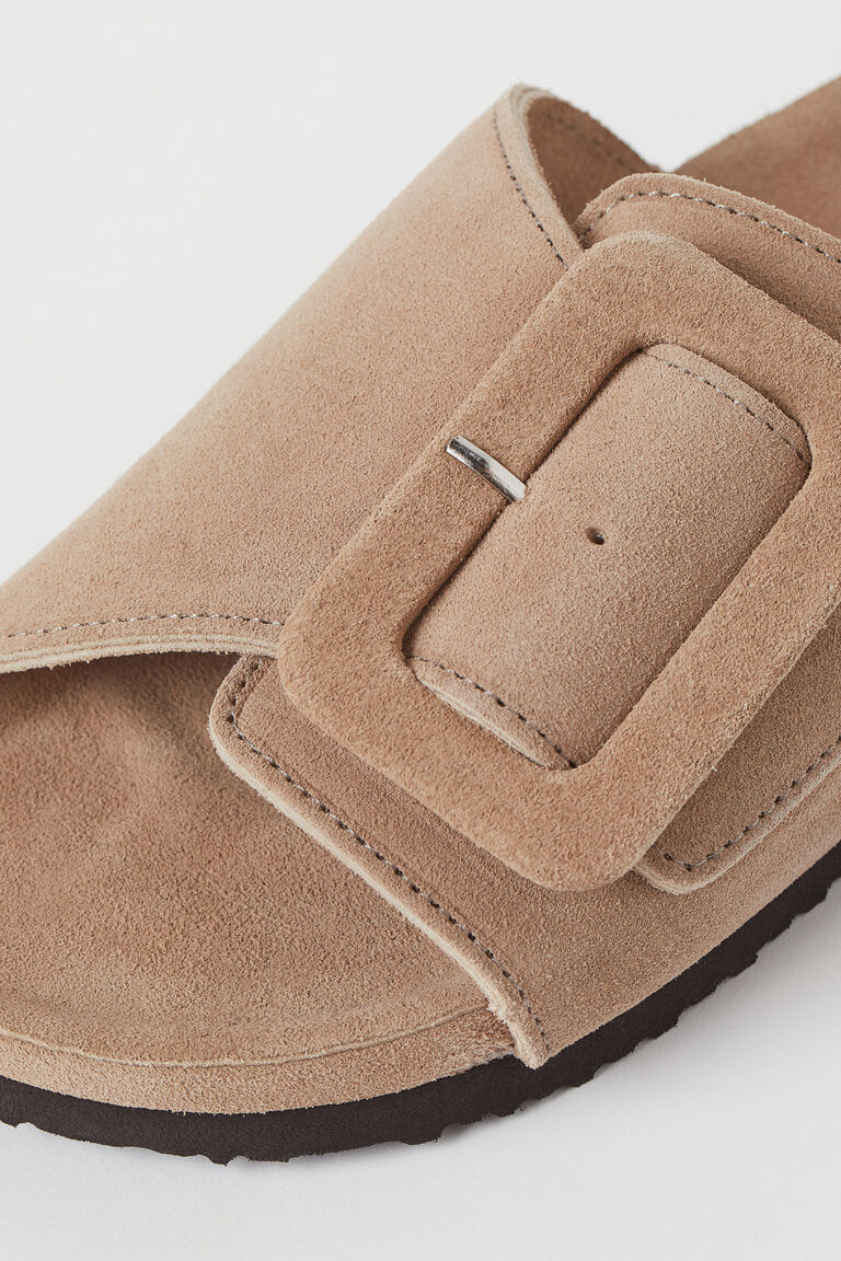 Suede slides