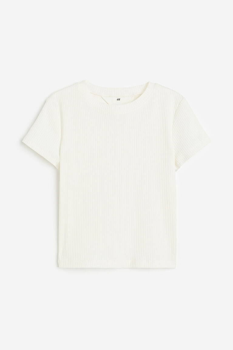 Ribbed cotton jersey top