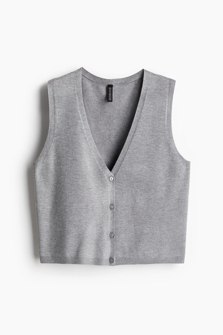 Button-front sweater vest