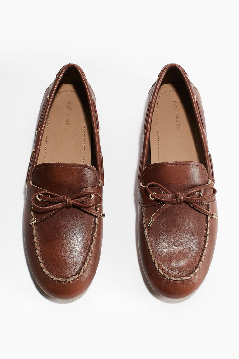 Leather driving loafers