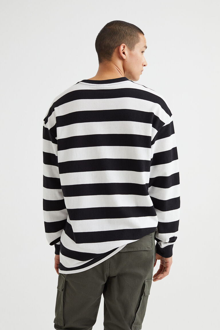 Oversized Fit Long-sleeved piqué top