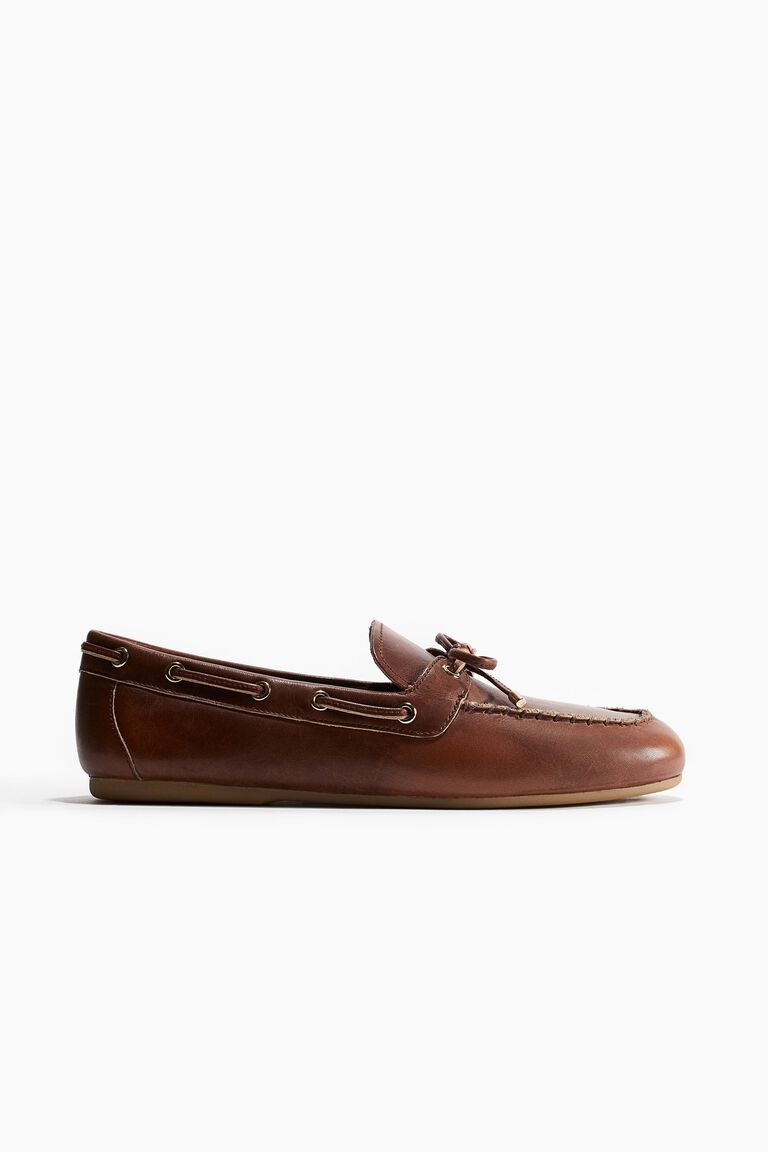 Leather driving loafers