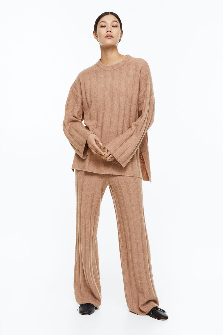 Oversized rib-knit jumper