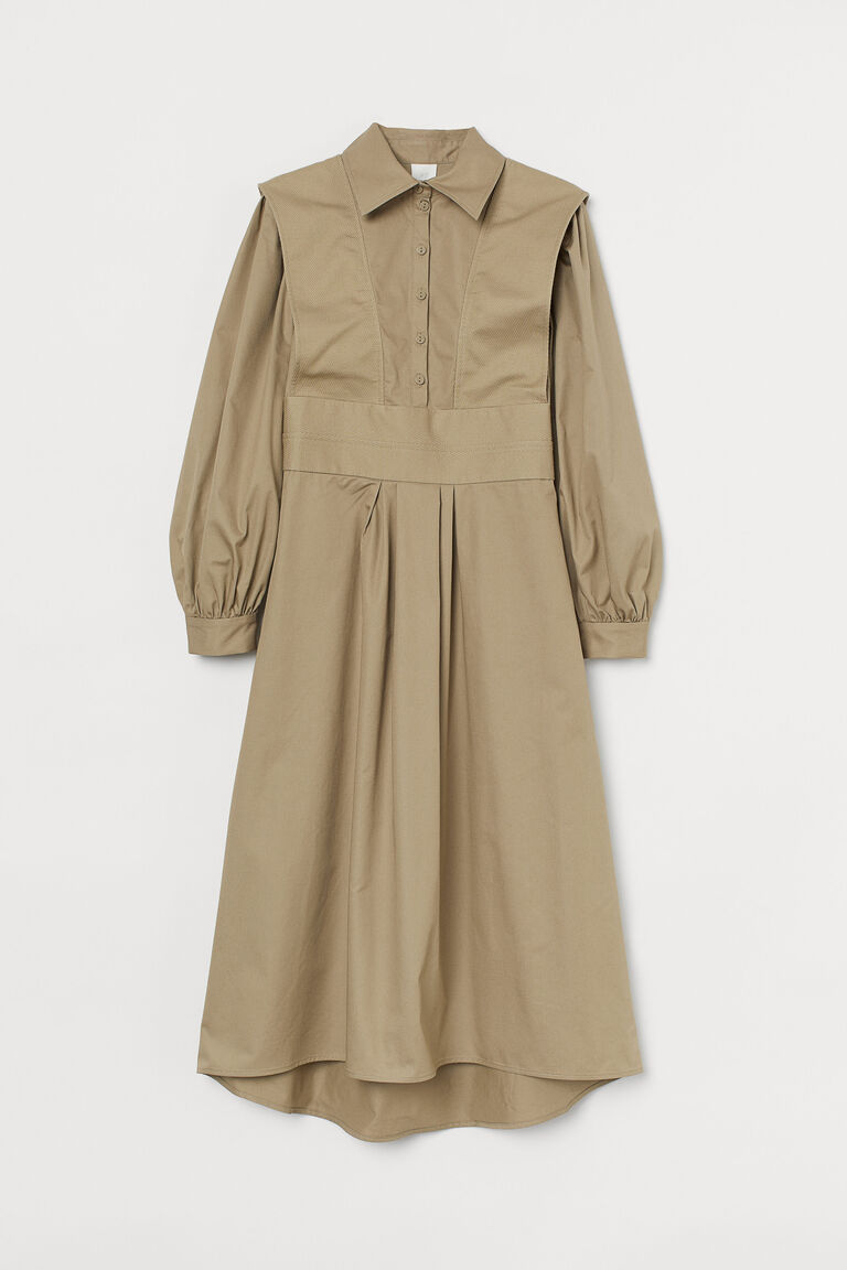 Defined-shoulder dress