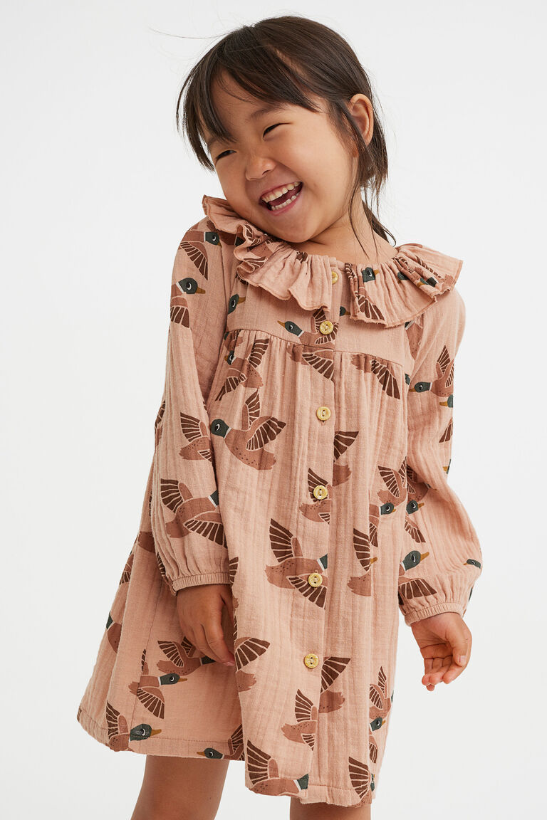 Flounced muslin dress