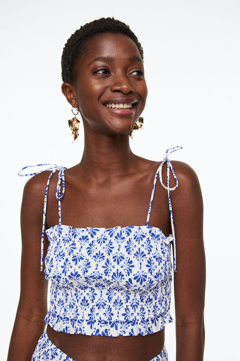 Smocked crop top