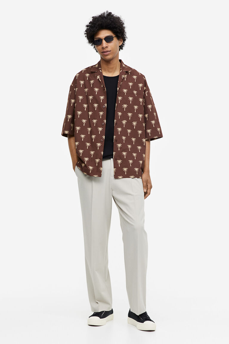Oversized Fit Patterned resort shirt