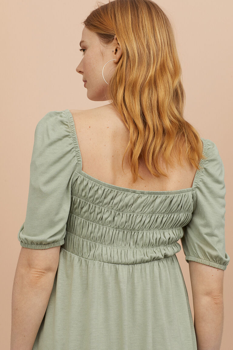 MAMA Smocking-detail top