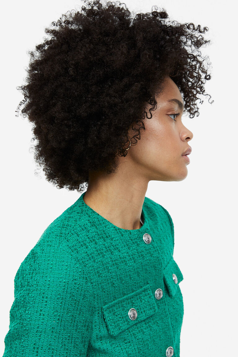 Textured-weave jacket