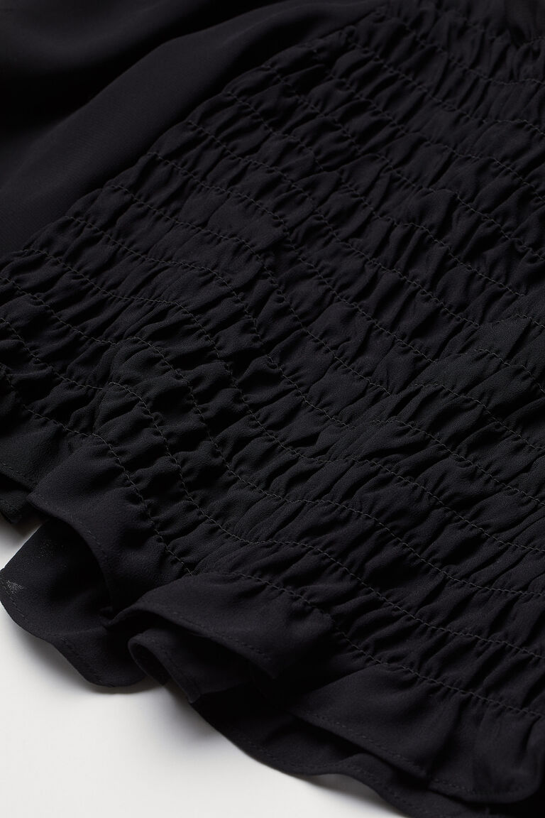 Short smocked blouse