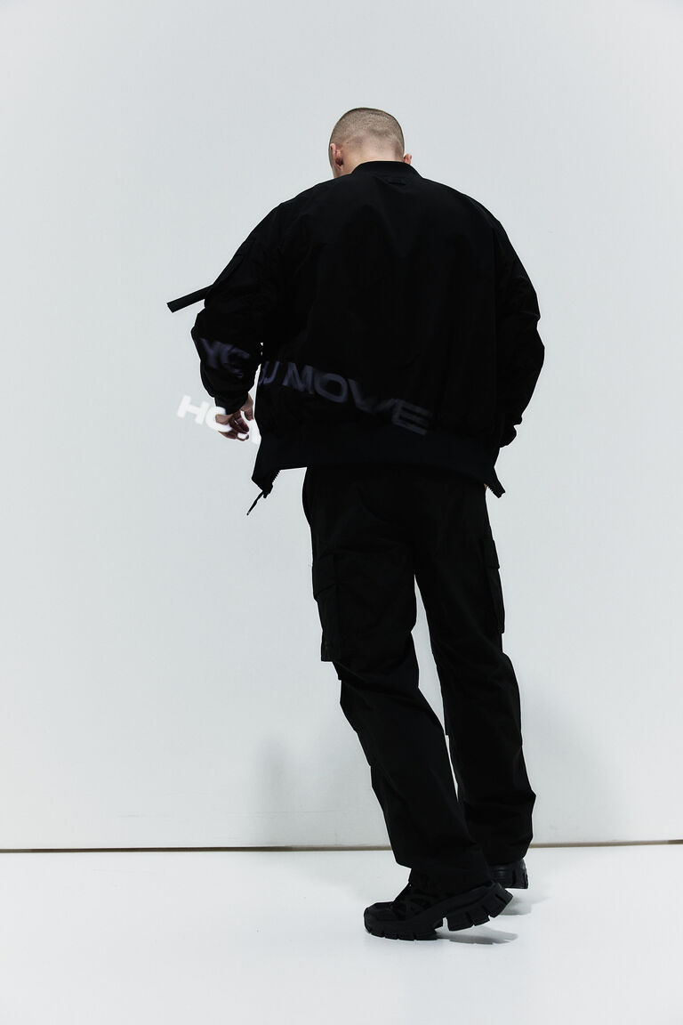 Loose Fit Reversible bomber jacket