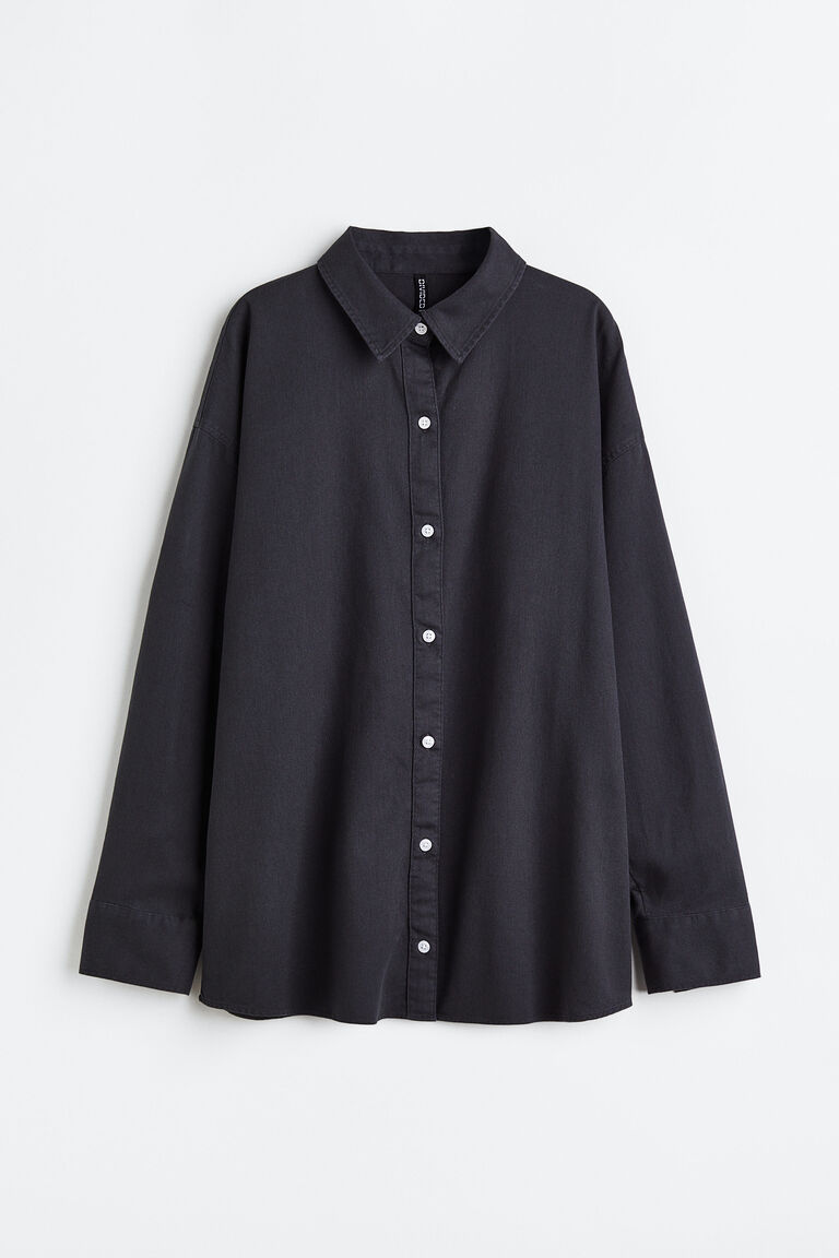 Oversized cotton overshirt