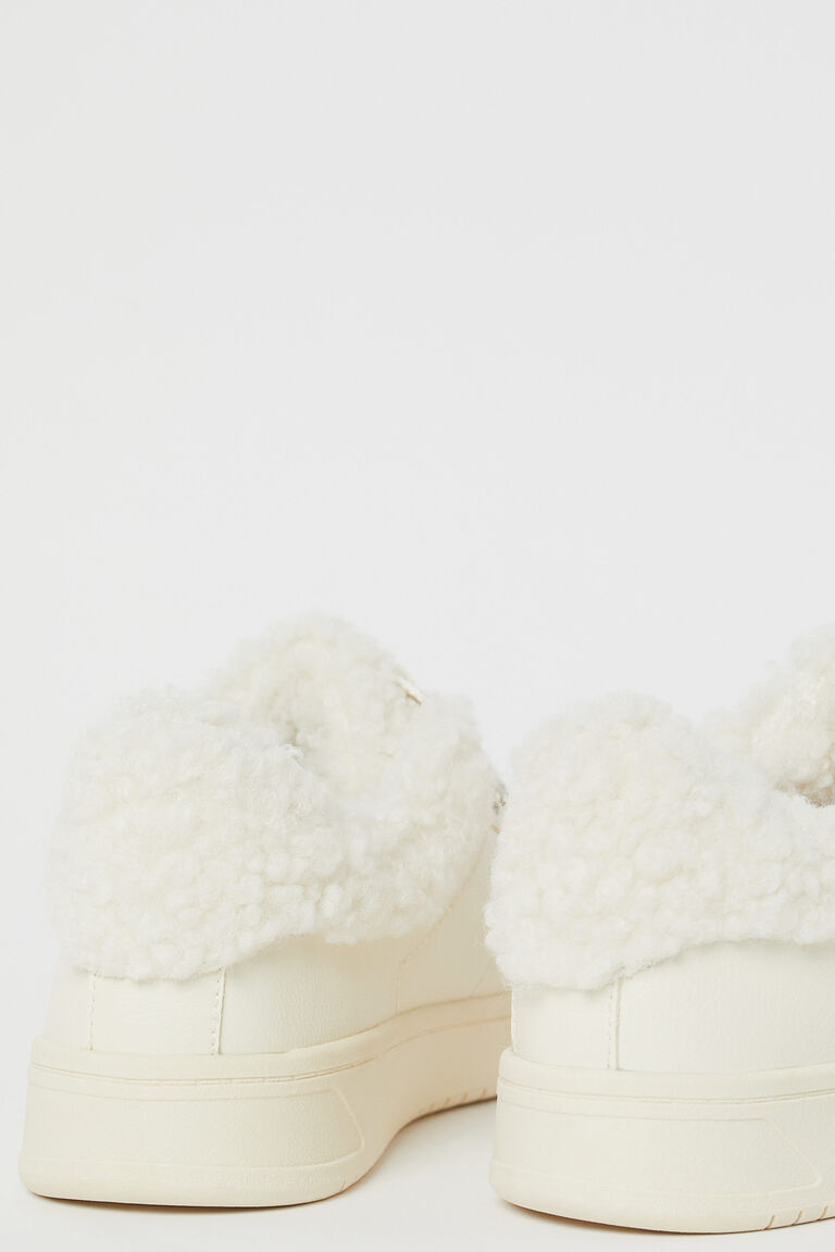 Faux shearling-lined trainers