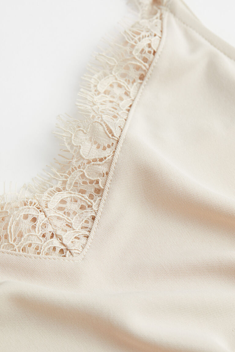 Lace-trimmed cami top