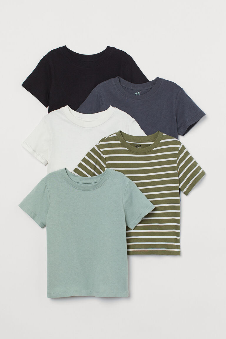 5-pack cotton T-shirts
