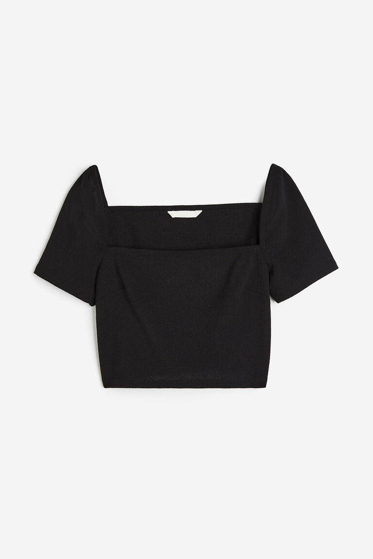 Square-neck cropped top
