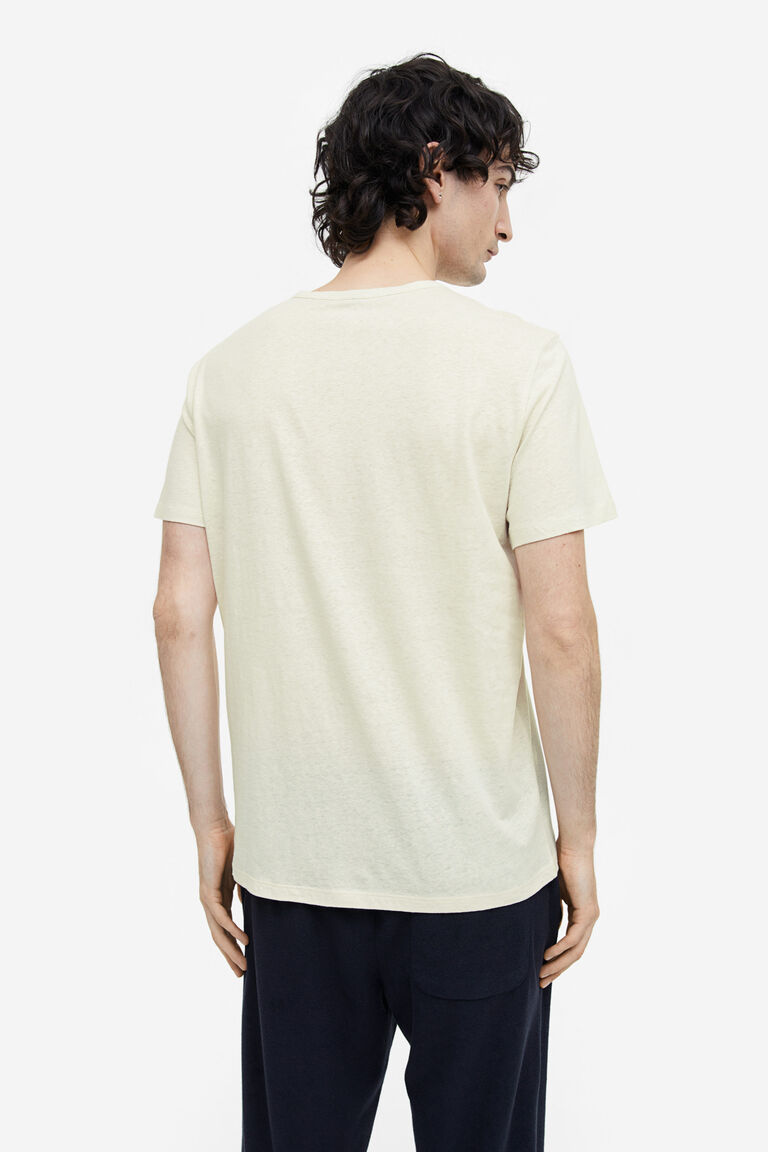 Regular Fit Linen-blend T-shirt