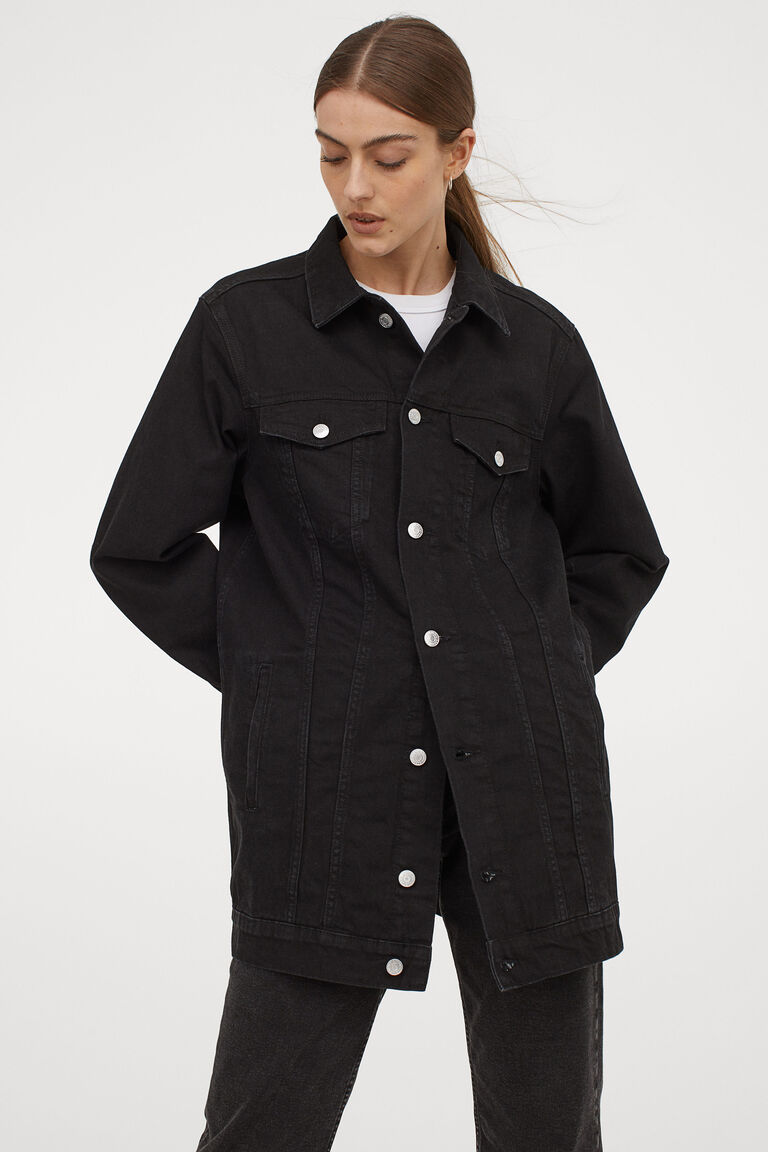 Long denim jacket