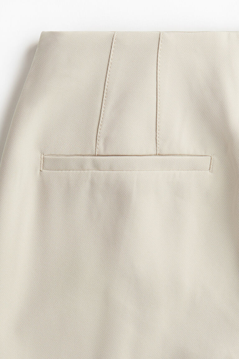 Button-front twill trousers