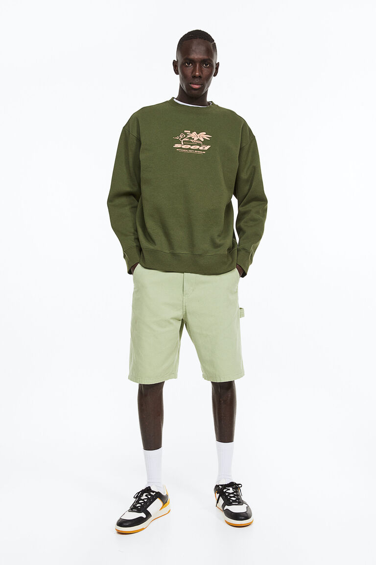 Relaxed Fit Canvas Shorts