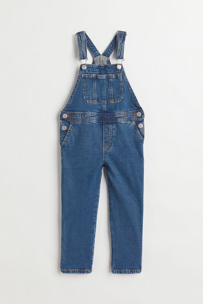 Cotton denim dungarees