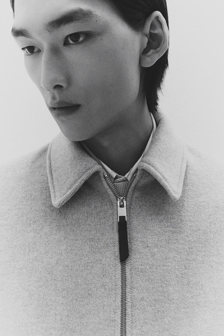 Regular Fit Wool-blend shacket